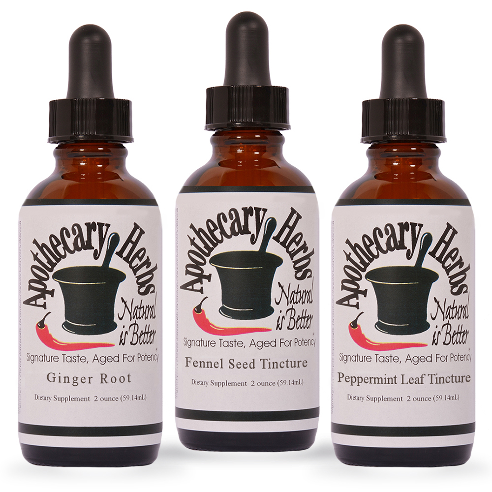 The Power Herbs: DIGESTION TRAVEL KIT- Nausea, Bloating, Gas